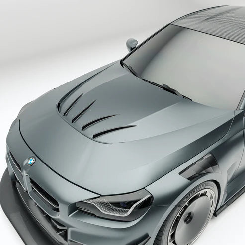 Revozport BMW M2 G87 Coupé 2023+ Carbon Fiber Hood (Bonnet) & Strakes – PHD Racing